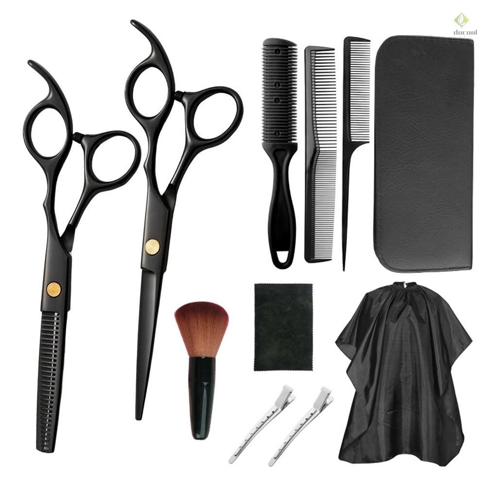 Hairdressing Kits 13 PCS Stainless Steel Professional Barber Scissors ...
