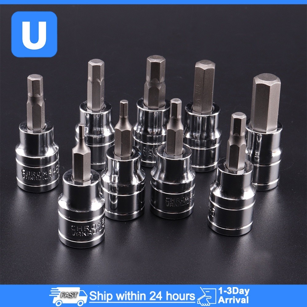 3/8 DR Pressure Sleeve Tool Set Hex Metric Hex / Allen Key Sockets Bits Tools Kit 9Pcs Tool Set ...