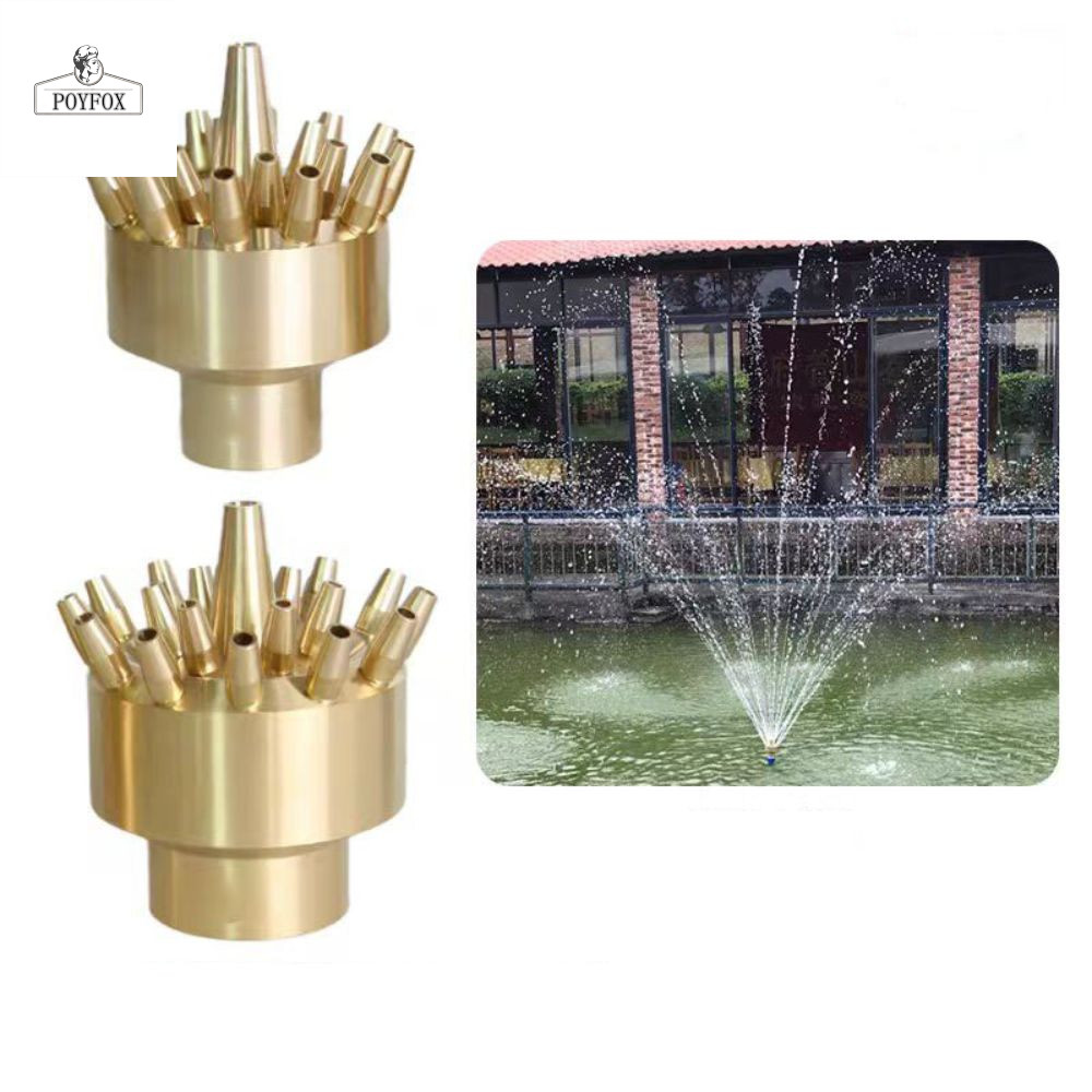 POYFOX Flower Column Nozzle, 3 Layers 1 Inch Fountain Nozzles ...