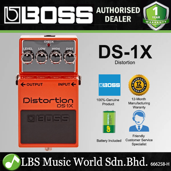 Boss DS-1X Distortion Guitar Effect Pedal Foot Switch Processor (DS1X ...