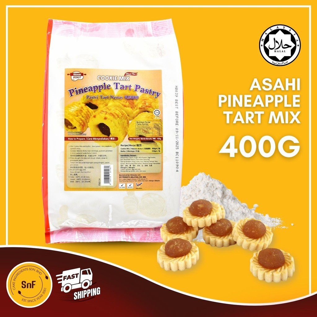 Asahi Pineapple Tart Mix Cookie Flour Mix Tepung Tat Nenas Tat Nanas ...