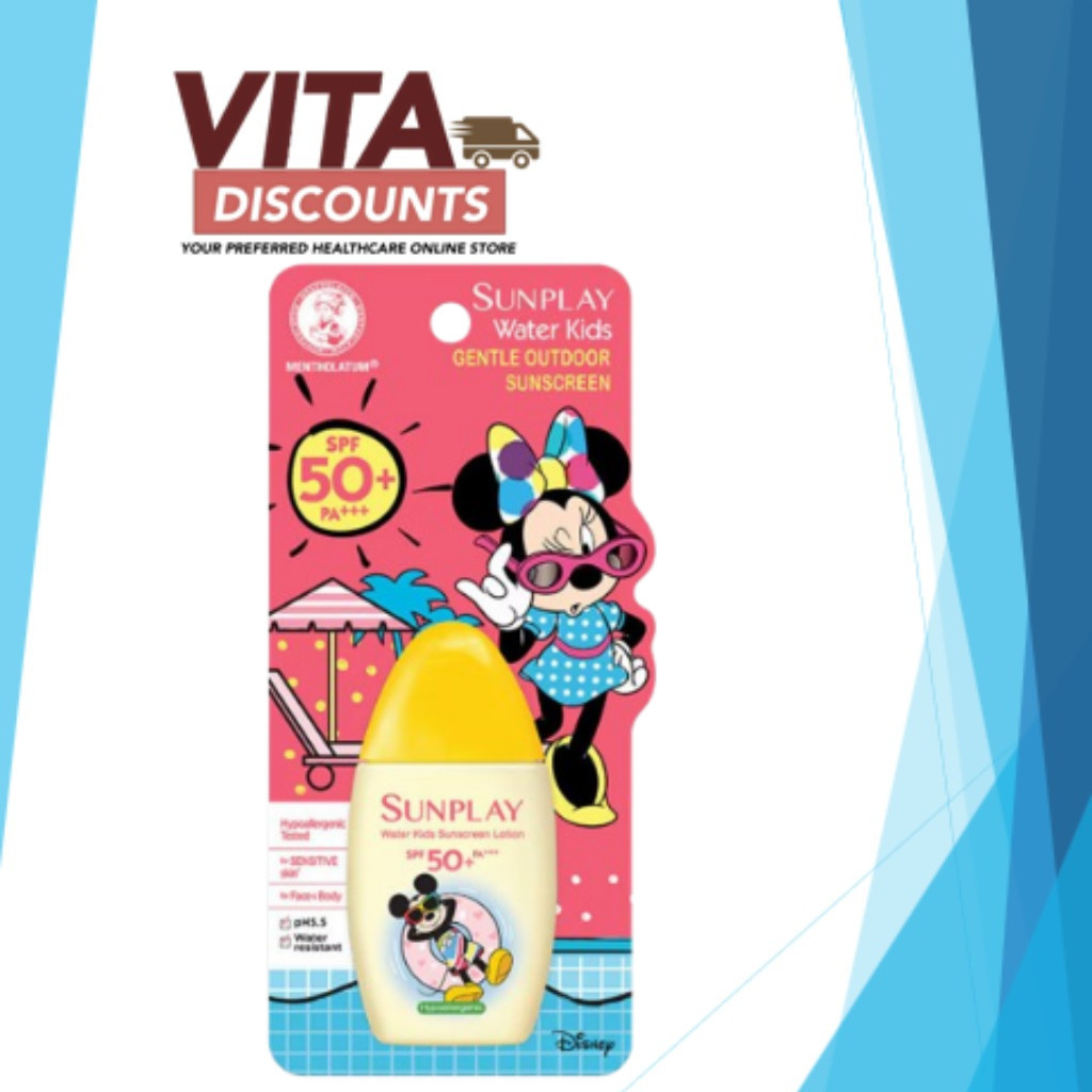 MENTHOLATUM SUNPLAY WATER KIDS GENTLE OUTDOOR SUNSCREEN SPF50+ MICKEY ...