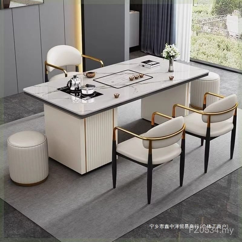 Slate Set Office Modern Simple Coffee Table Combination Tea Table Tea ...