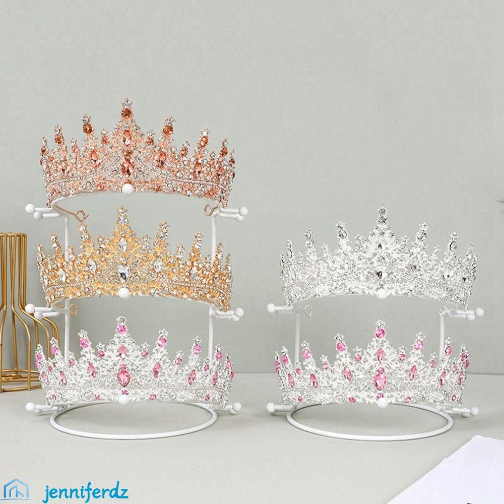 JENNIFERDZ Crown Display Stand, Gold High Capacity Crown Stand Holder ...