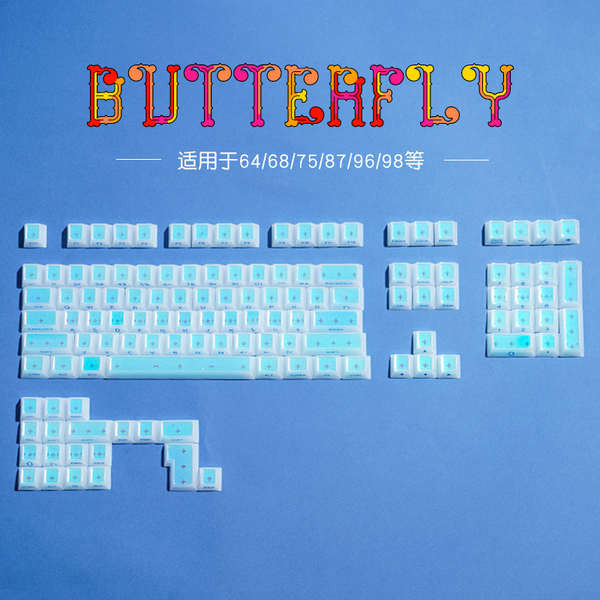 keycap keycaps keycap ไทย Keycap Cloud Edge Butterfly Magic Color Laser ...