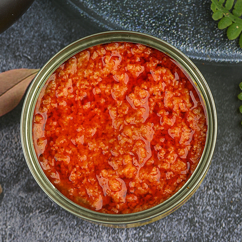 Oilimmersed crab roe sauce canned seafood readytoeat canned bibimbap ...