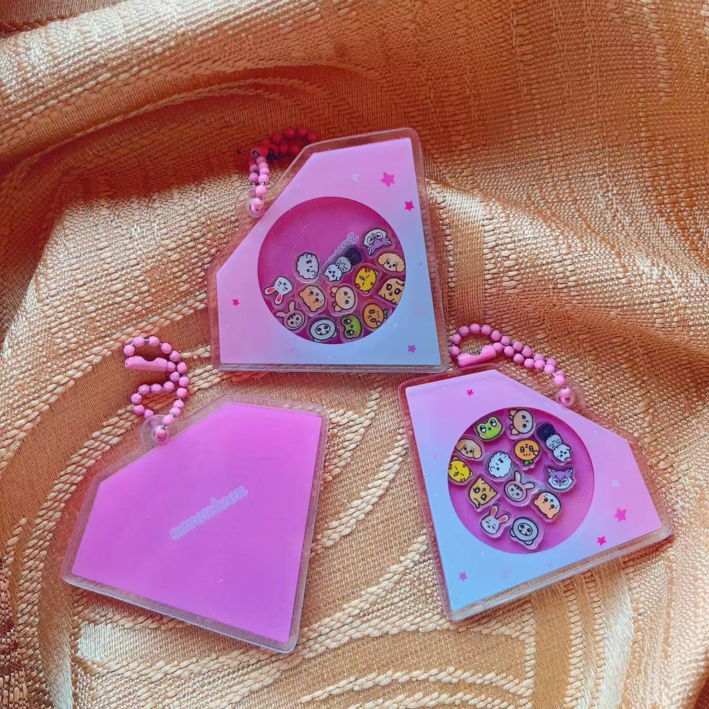 Kpop Idol Seventeen Shaker Keyring Miniteen Cute Cartoon Acrylic ...