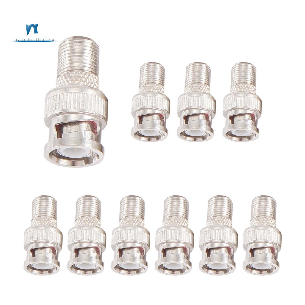 BNC Male to F Female CCTV Camera Coax Cable Connector (Pack of 10 ...