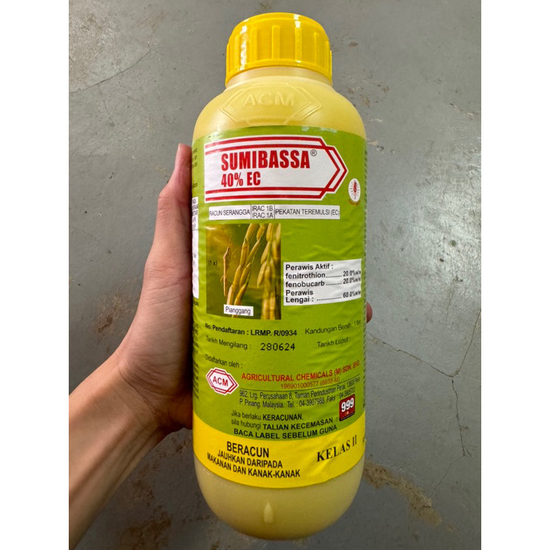 [ORIGINAL] 1L SUMIBASSA 40% EC ACM fenitrothion fenobucarb Racun Kesing Racun Bena Racun Ulat ...