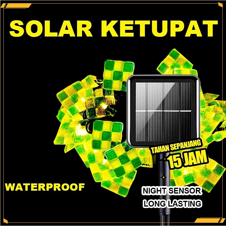 Lampu hari raya 5m Solar LED lights Eid Mubarak string lights ...