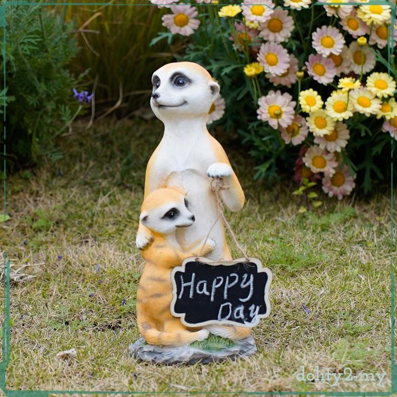 [DolitycbMY] Meerkat Statue with Memo Board Mongoose Sculpture Home ...
