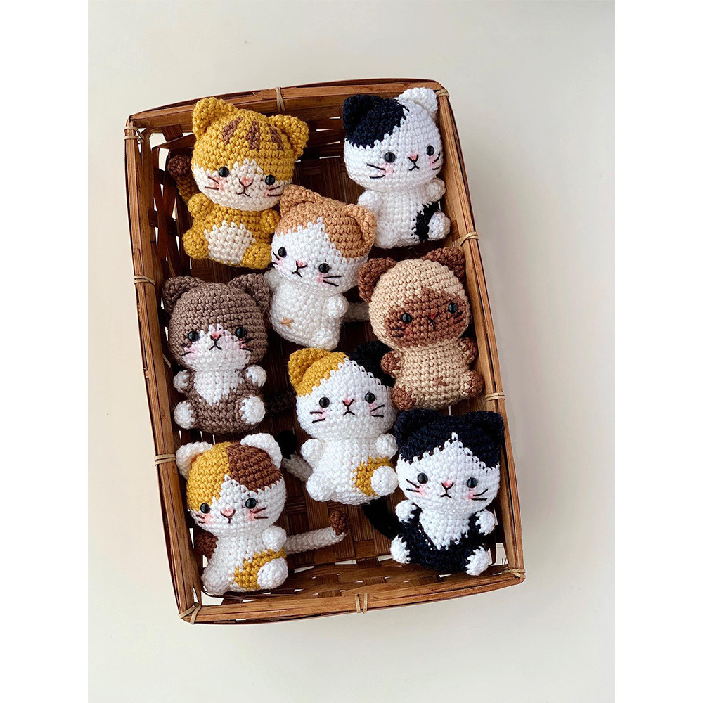 [61% Repurchase Rate] Wool Crochet Cute Little Cat Doll Hand-Knitted ...