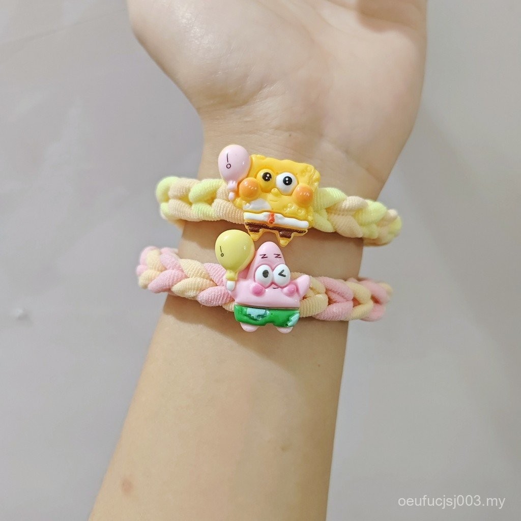 Spongebob SquarePants Hair Rope Couple Style Girlfriends diy Bracelet ...