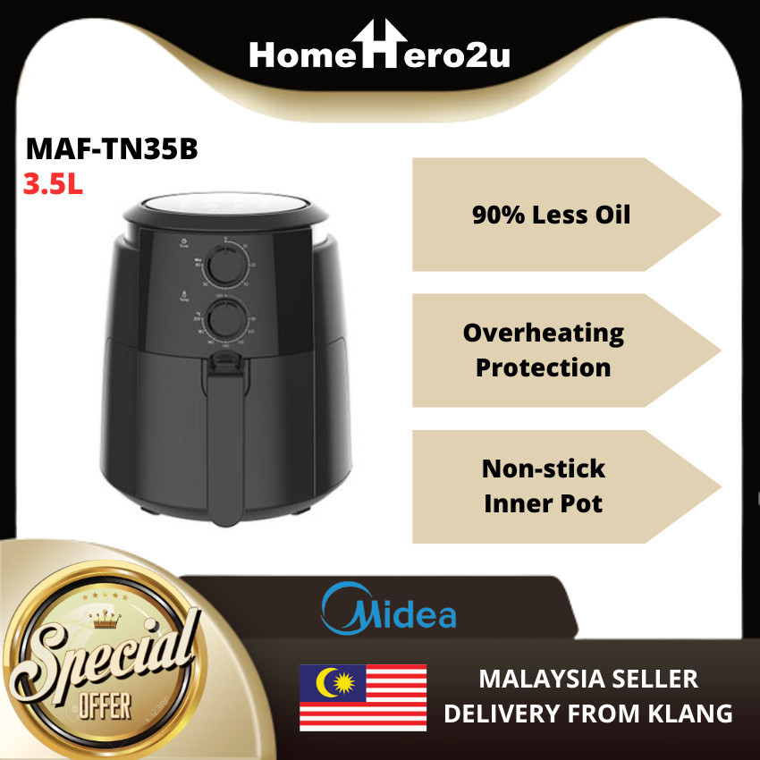 Midea MAF-TN35B 3.5L Air Fryer Low Oil / Non-Stick / MAFTN35B ...