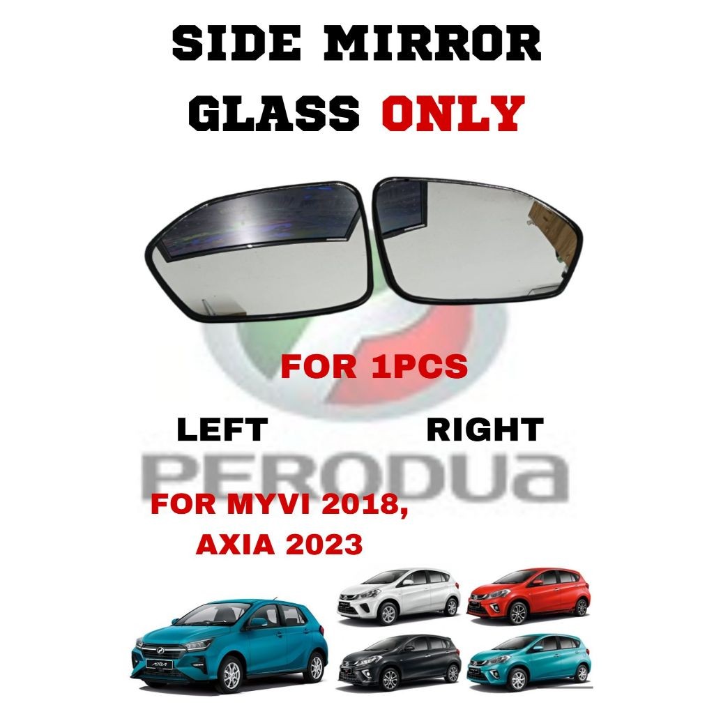 Perodua Myvi 2018 & Axia 2023 Side Mirror Glass Only/Cermin Sisi Left ...