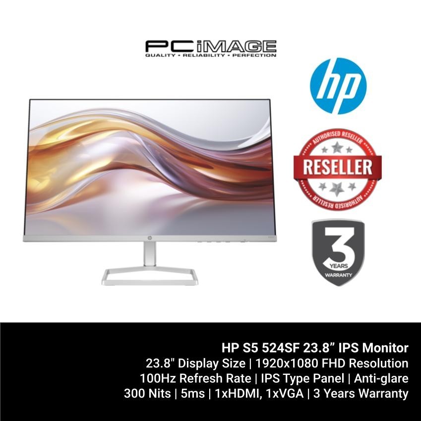 HP S5 524SF 23.8" / 527SF 27" Monitor (1920 x 1080 / 5ms / 100Hz / HDMI / VGA / IPS ) | Shopee ...