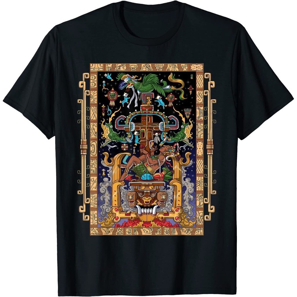 Ancient Mayan King Pakal Aztec God Civilization Mythologys Tee Shirt ...