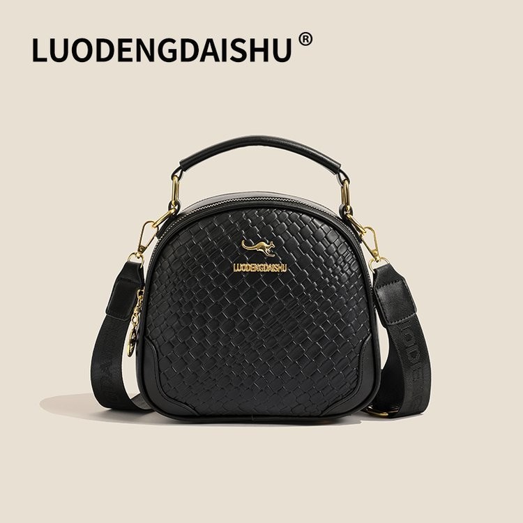 Korean Style ins Style Contrast Color Small Round Bag logo ...