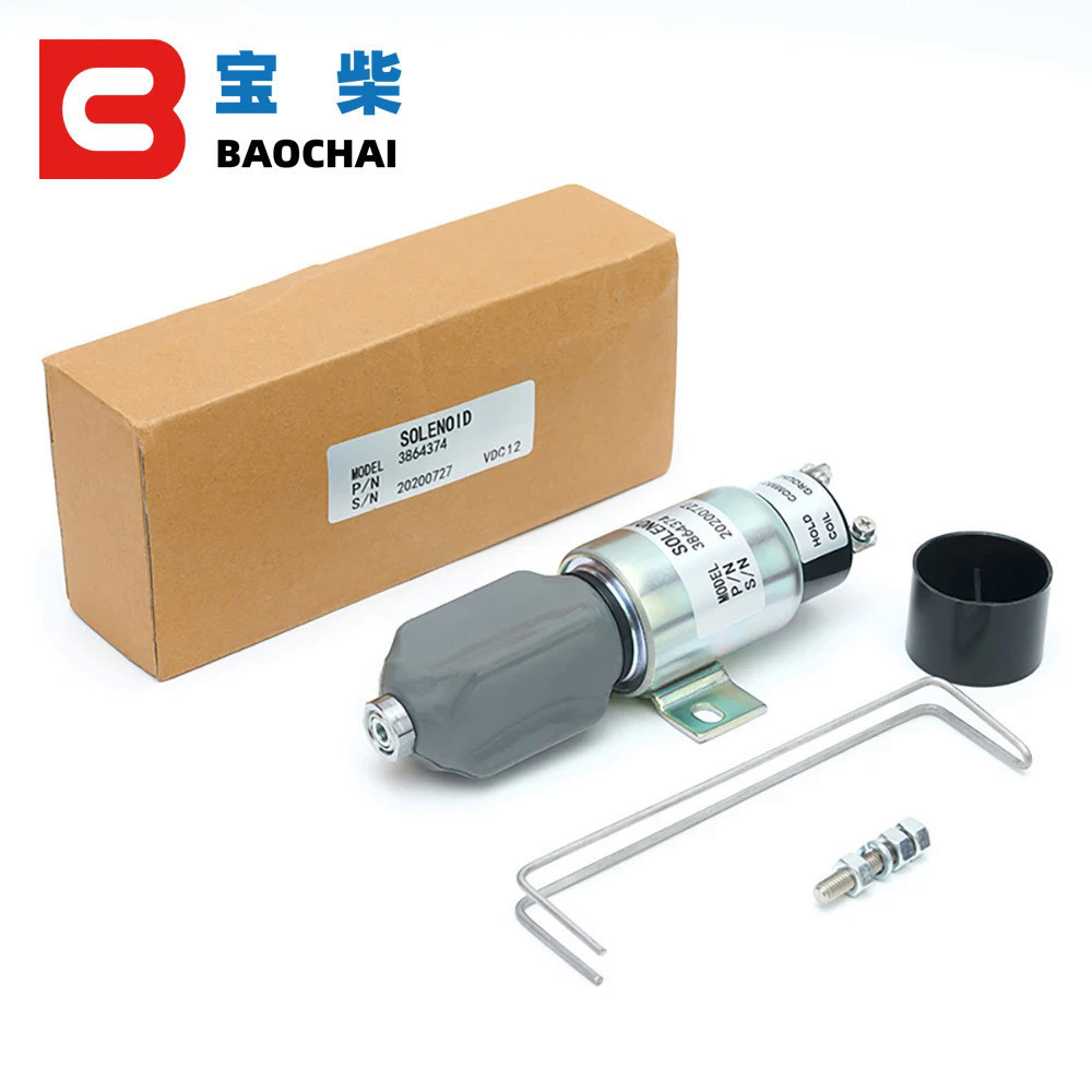 3864374 Diesel Generator Stop Solenoid Engine Fuel Flame Out Solenoid ...