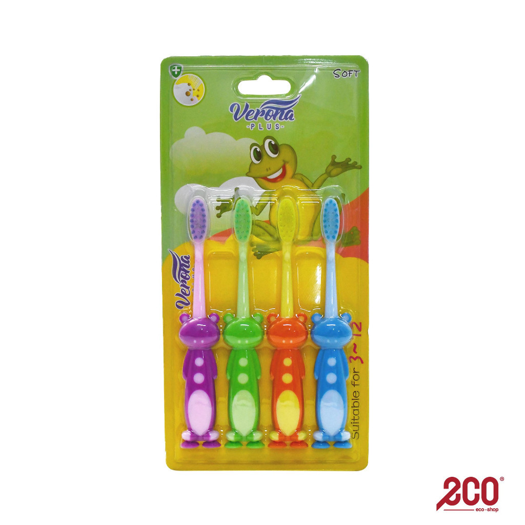 Verona Plus Kids Toothbrush With Soft Bristles (4pcs/pack) - AD-L003 ...