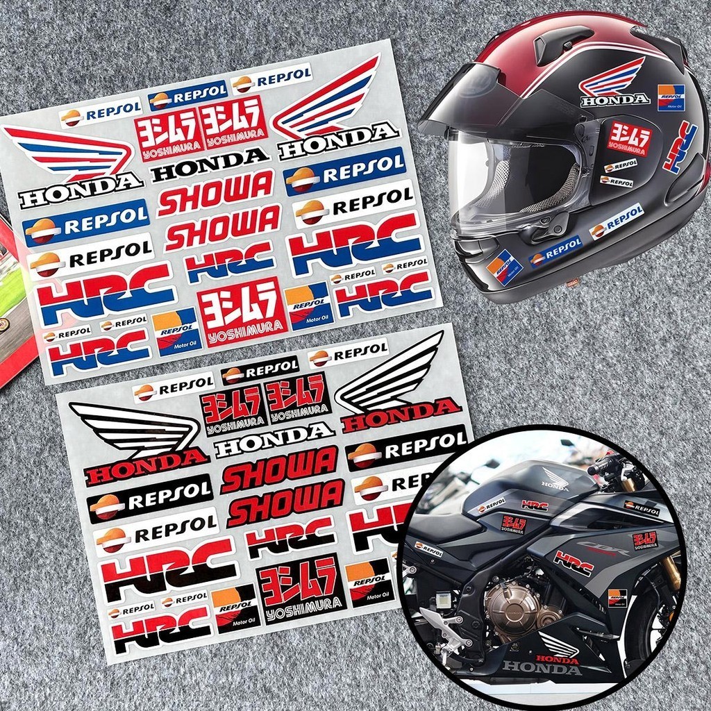 Motorcycle Helmet Stickers,Honda Logo Reflective Set Stickers,Modified ...
