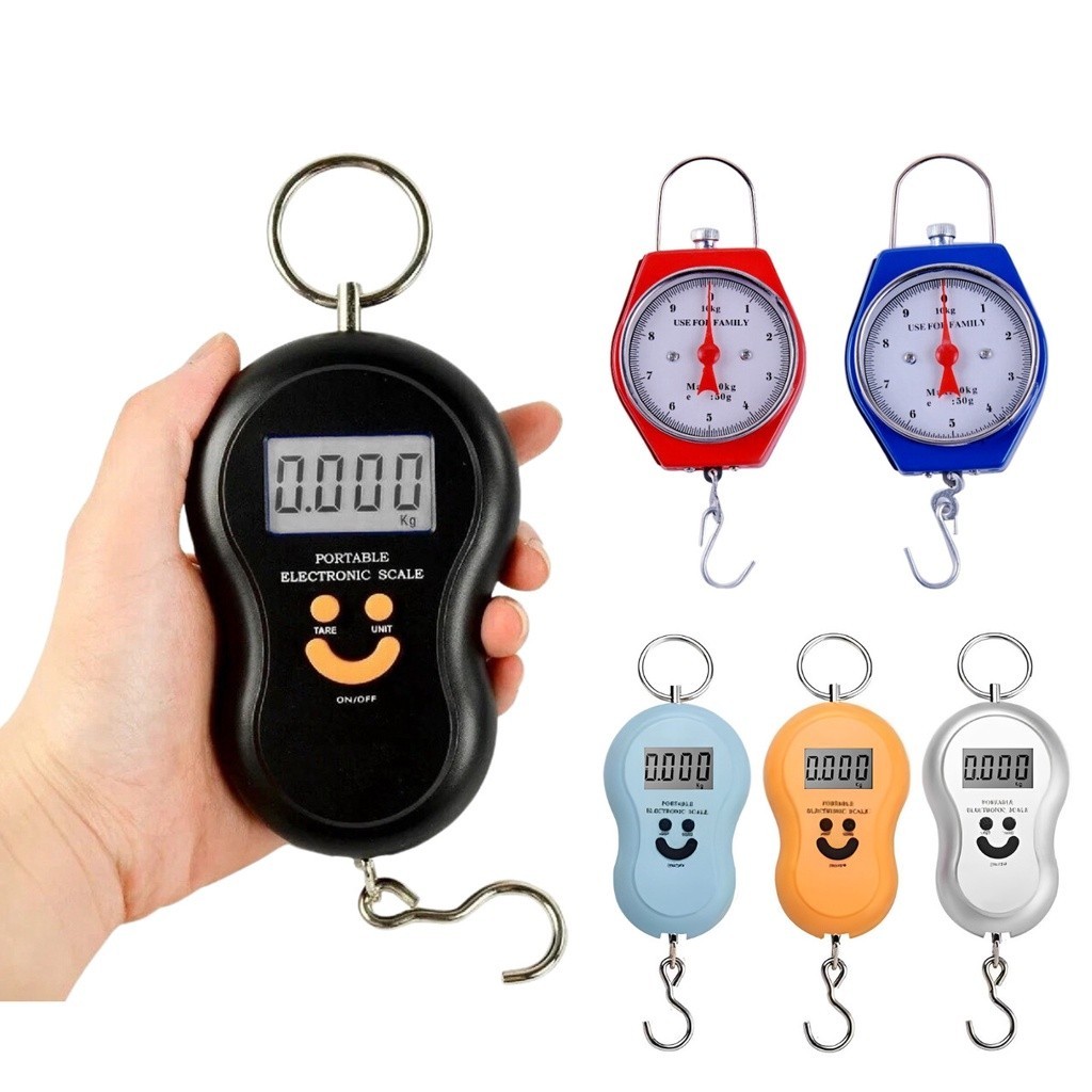 (ANALOG / DIGITAL OPTION) Hanging Mini Scale Portable Luggage Scale ...