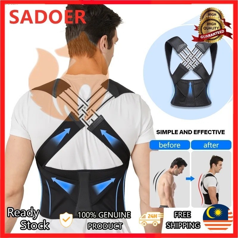 Ready Upgraded Adjustable Back Posture Corrector Belt Women Men Prevent ...