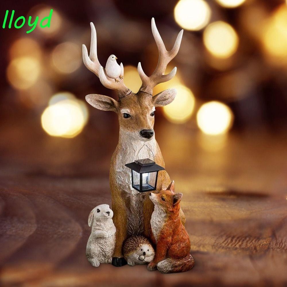 LLOYD Solar Simulation Animal Light, Resin Deer LED Solar Animals ...