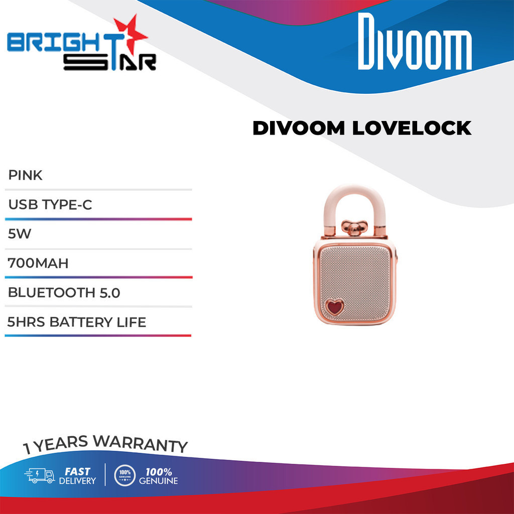 DIVOOM Lovelock Bluetooth Speaker | Shopee Malaysia