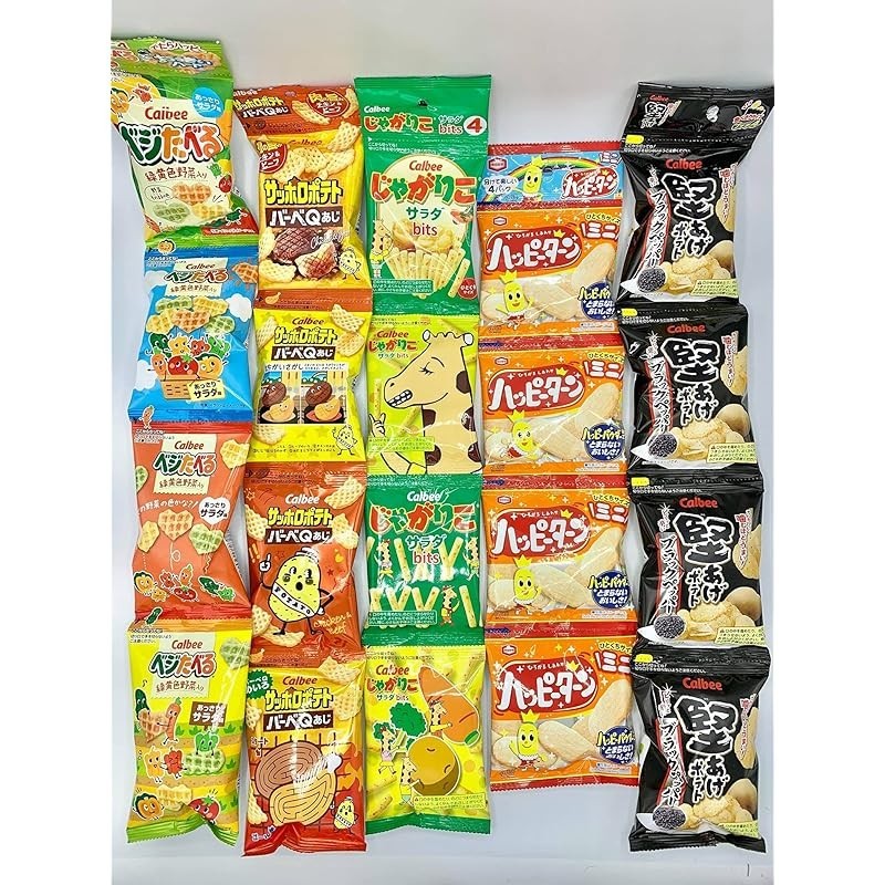 HKBH 4-set snack pack assortment, 5 kinds of mini snacks (Veggie Taberu ...