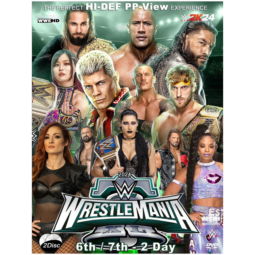 WWE WrestleMania XL 2024 (2D) - w3067 | Shopee Malaysia