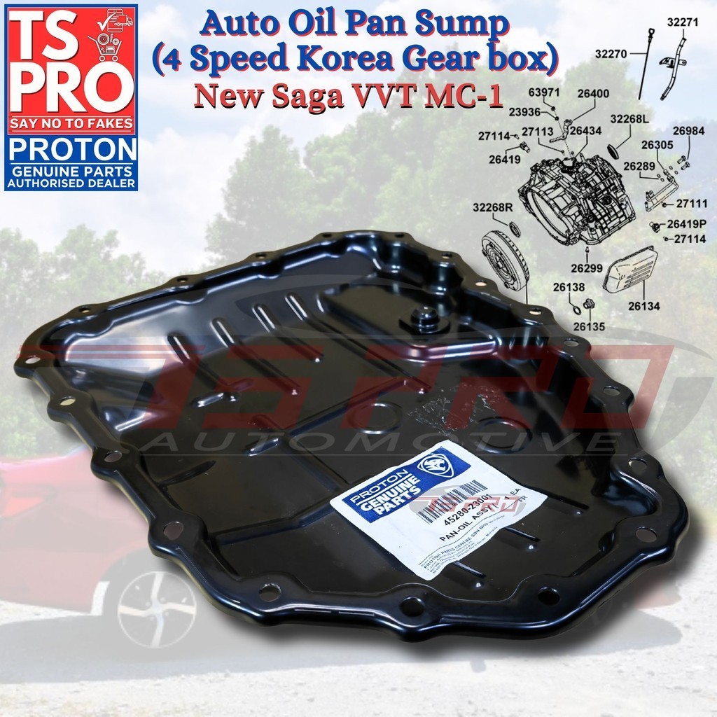 Proton New Saga VVT MC-1 Genuine Auto Oil Pan Sump (4 Speed Korea Gear ...