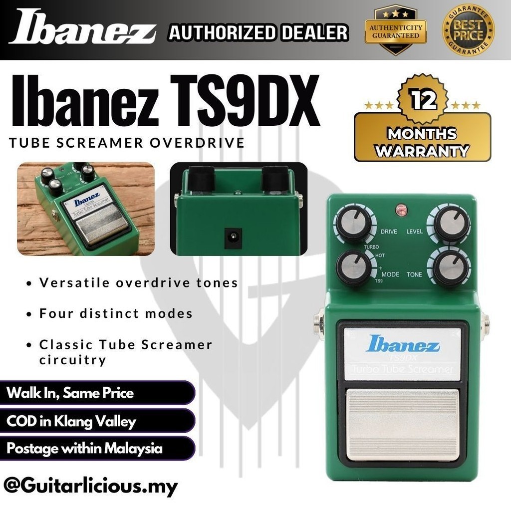 Ibanez TS9DX Bass Tube Screamer Overdrive Distortion Pedal ( TS9 DX ...