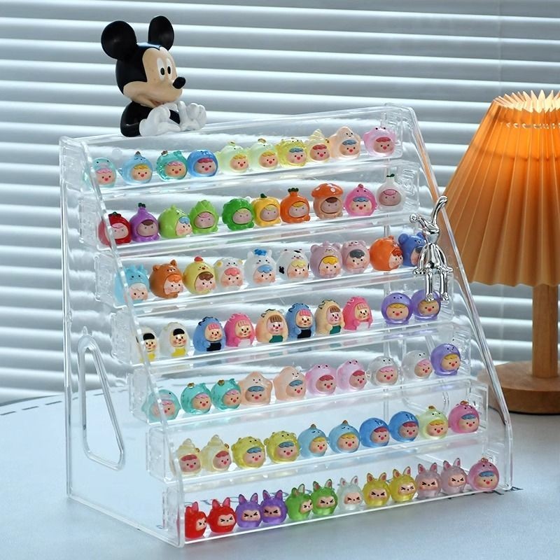 Yixi Cute Particle Display Box Acrylic Small Ornaments Desktop Shelf ...
