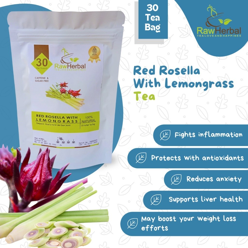 Red Rosella With Lemongrass Tea : Teh Bunga Rosella Merah & Teh Daun ...