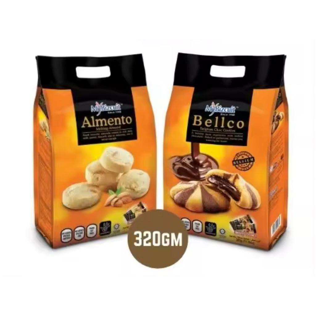 [JUMBO PACK] 320G MYBIZCUIT BELLCO BELGIUM CHOCOLATE COOKIES (BISKUT TUTKU) / ALMENTO MELTING ...