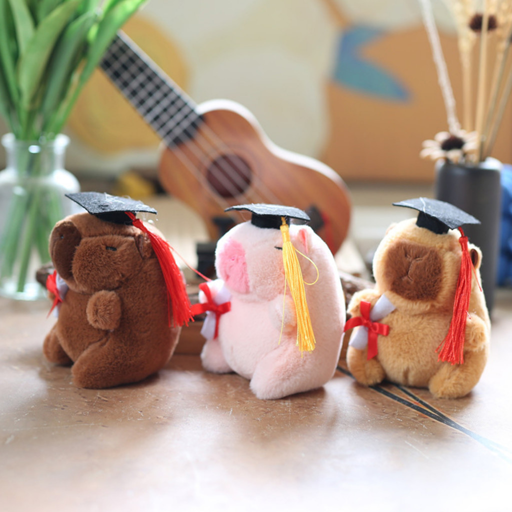 Graduation Hat Capybara Plushie Capybara Backpack Decoration Adorable ...