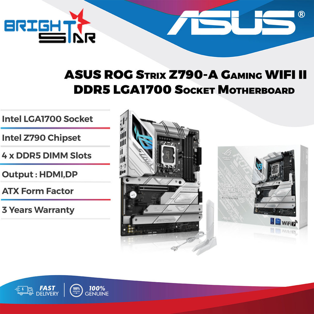 ASUS ROG Strix Z790-A Gaming WIFI II DDR5 Intel LGA1700 Socket ATX ...