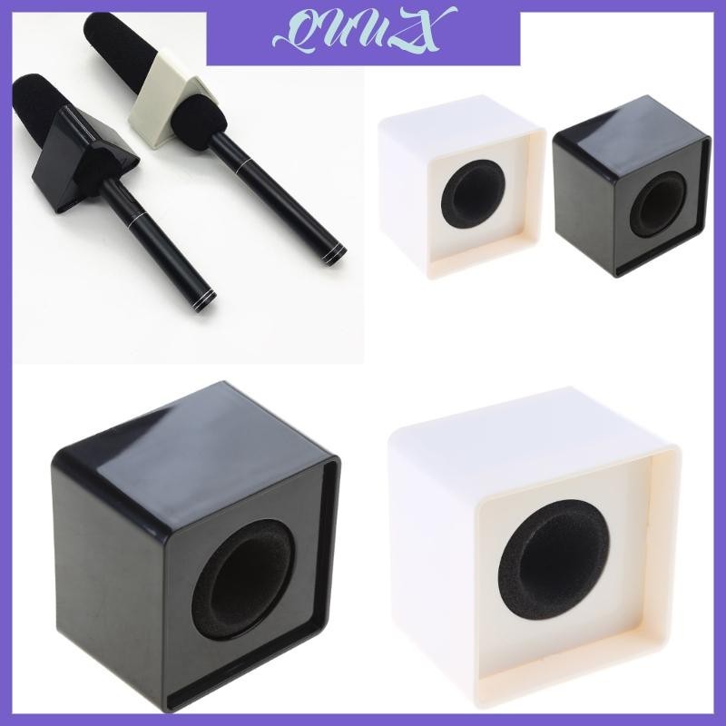 QUU Universal Square Microphone Stand ABS Microphone TV Logos Flags ...
