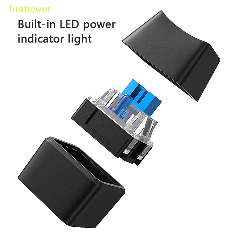 [fireflowerM] Portable Colorful LED Light Computer Desktop Power Switch ...