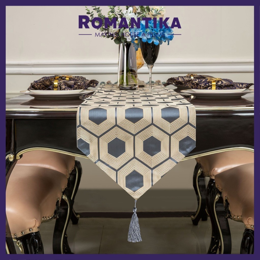 Romantika Table Runner with Tassel 2m Luxury Style Table Cloth Wedding ...