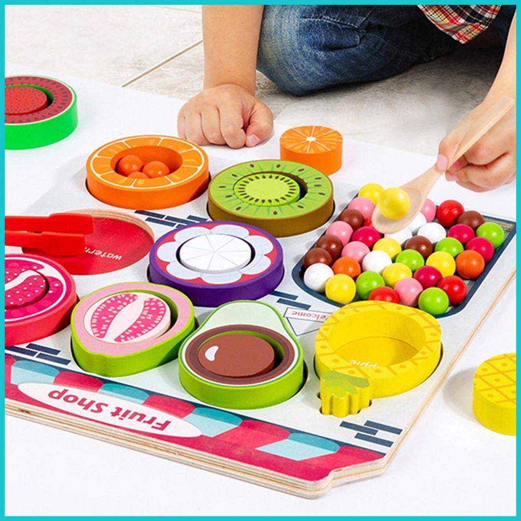 Color Matching Bead Board Game Color Sorting Toys Color Sensory ...