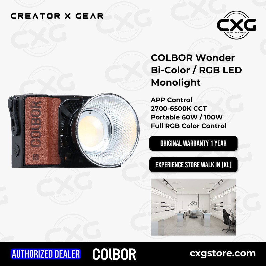 COLBOR Wonder 60W 100W Bi-Color RGB LED Monolight (W60 / W100) Power ...