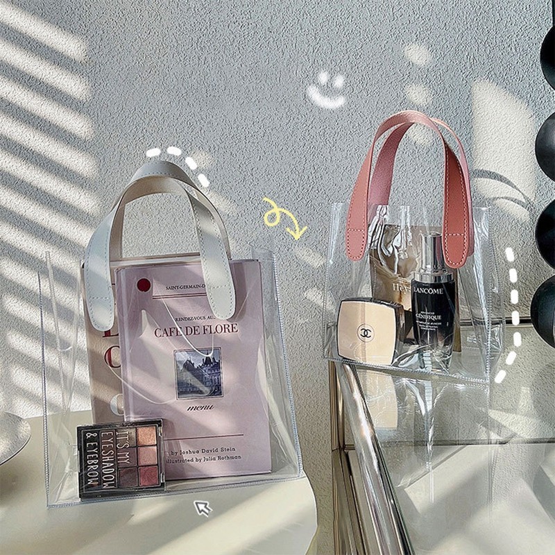 Ins Tote Bags Creative Transparent Wedding Birthday Gifts Bag Portable ...