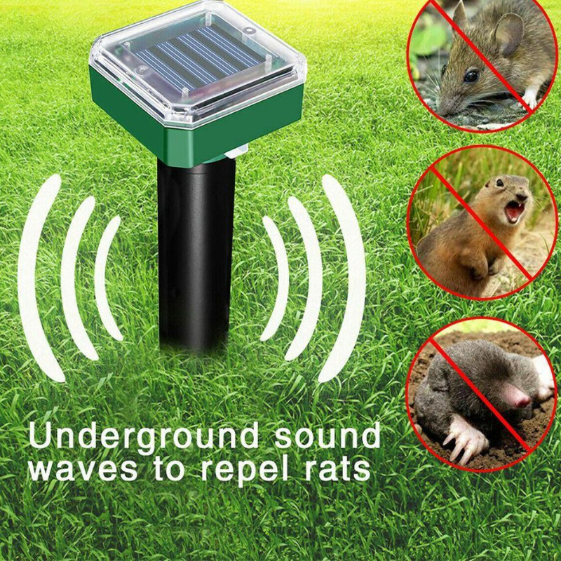 Solar Ultrasonic Rat Repellent Mole Bats Snake Killer Repeller ...