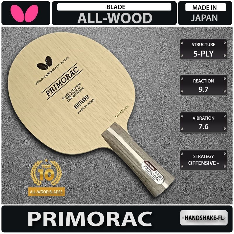Butterfly Primorac All Wood Table Tennis Wooden Blade Bat Paddle Racket ...