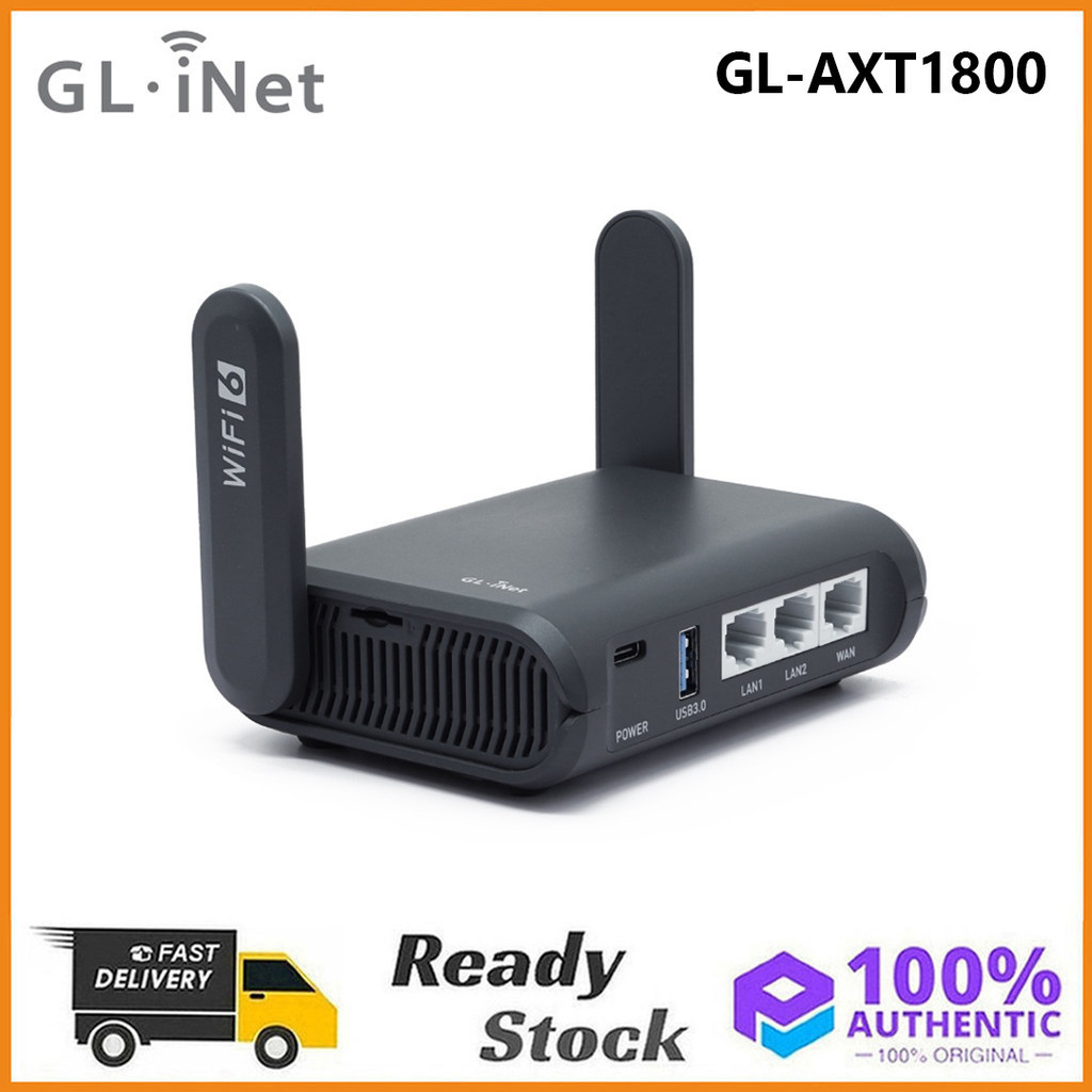 Original GL.iNet GL-AXT1800 Slate AX Pocket-Sized Wi-Fi 6 Gigabit ...