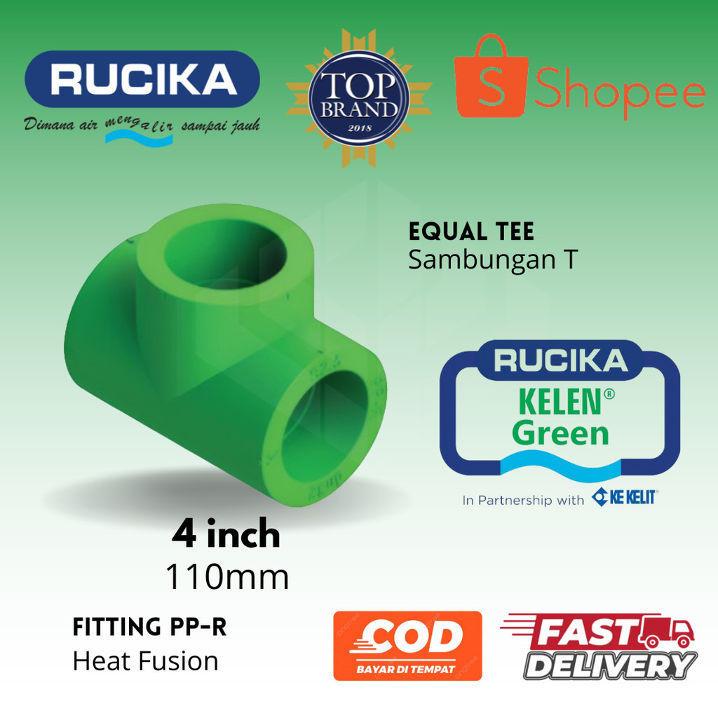 Equal Tee 110mm ~ 4 inch / T / Tee / 3 Lines ~ PPR Pipe Connection ...