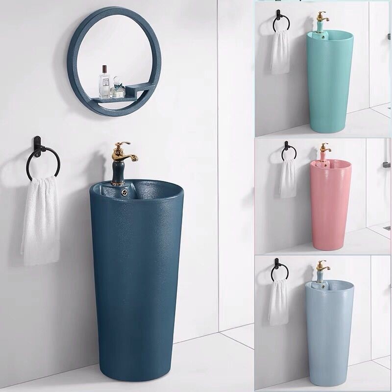 Ceramic Pillar Basin Integrated Inter-Platform Basin Floor-Type Wash ...