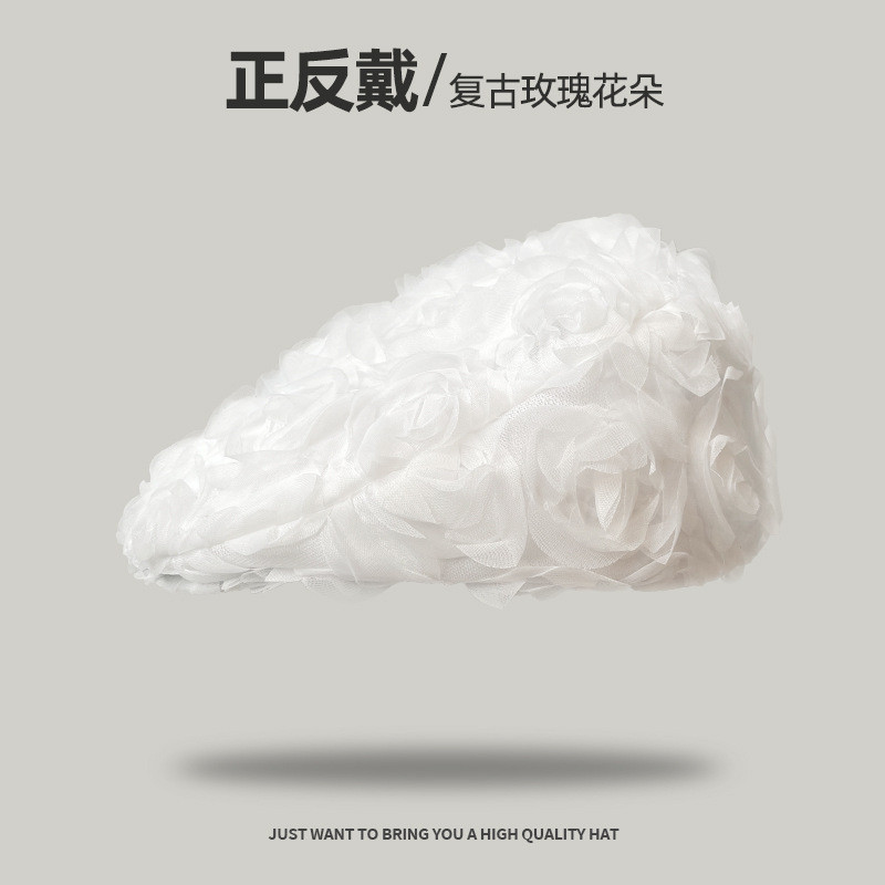 Korean Korean Spring Summer Niche High-End Rose Forward Hat Female ...
